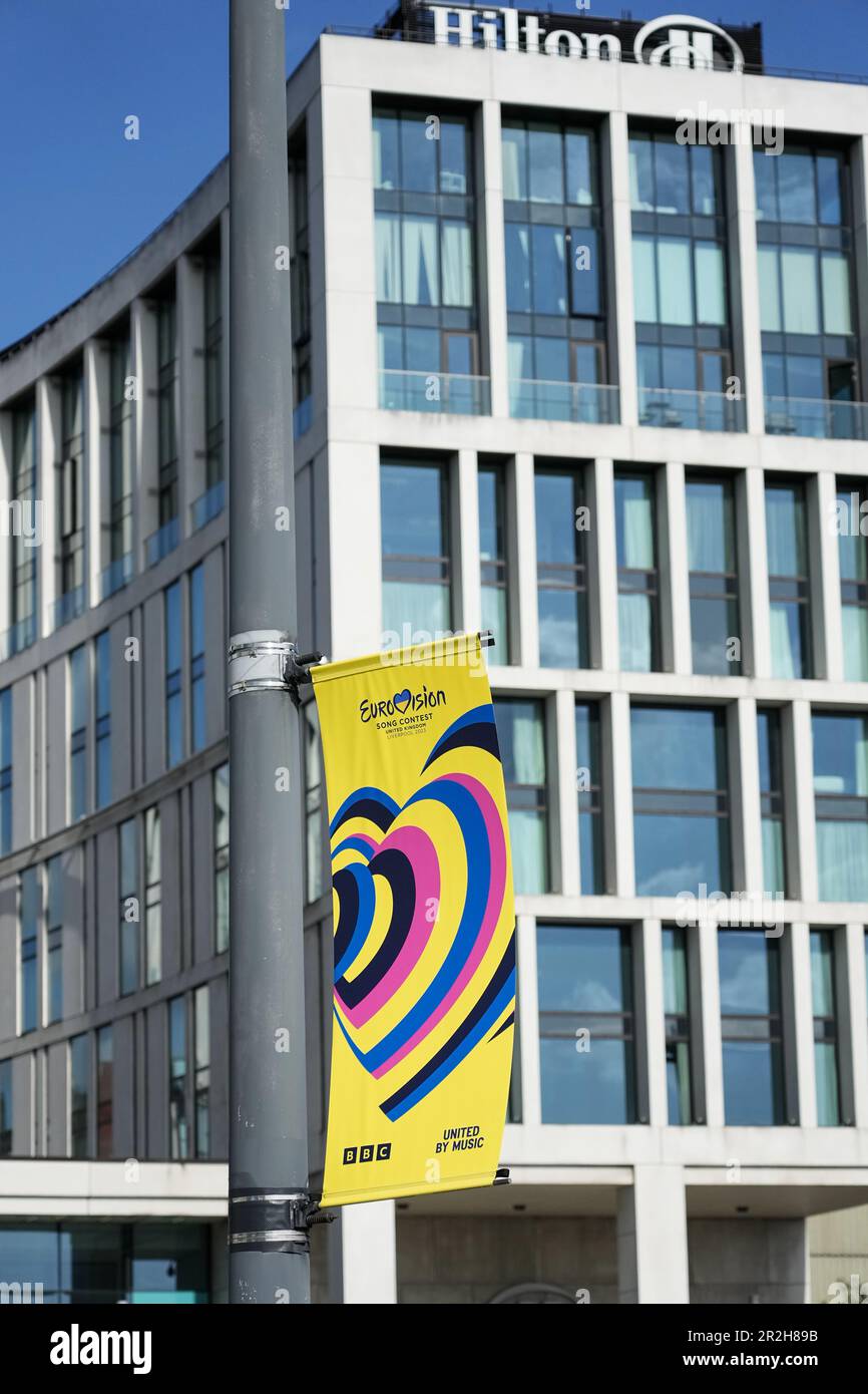 Eurovision Song Contest 2023 sign in Liverpool Stock Photo - Alamy