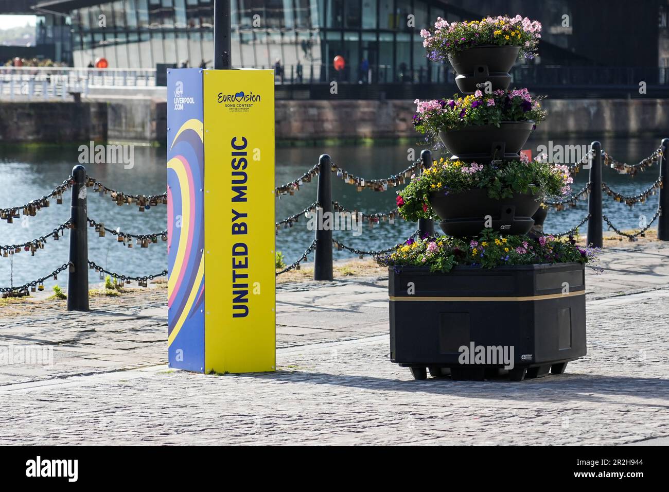 Eurovision Song Contest 2023 sign in Liverpool Stock Photo - Alamy