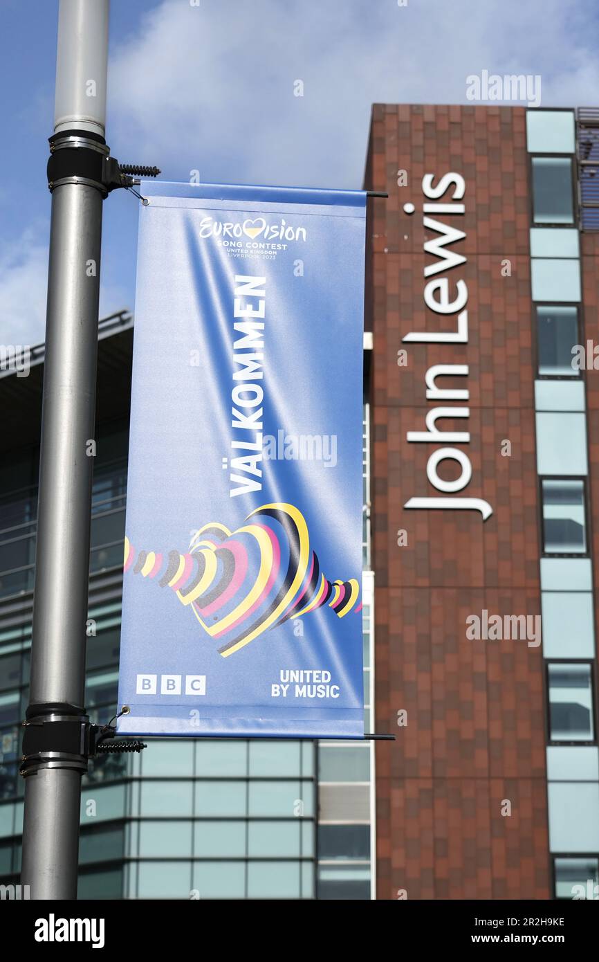 Eurovision Song Contest 2023 sign in Liverpool Stock Photo - Alamy