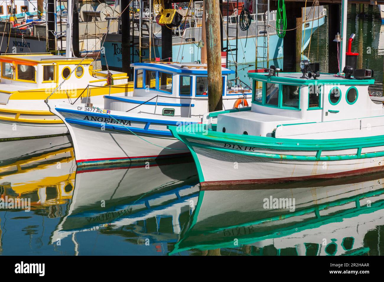 Commercial fishing boats,Fishermans Wharf, San Francisco, California ...