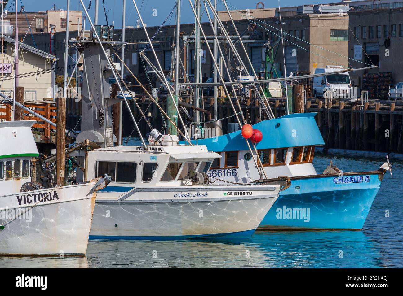Commercial fishing boats,Fishermans Wharf, San Francisco, California ...