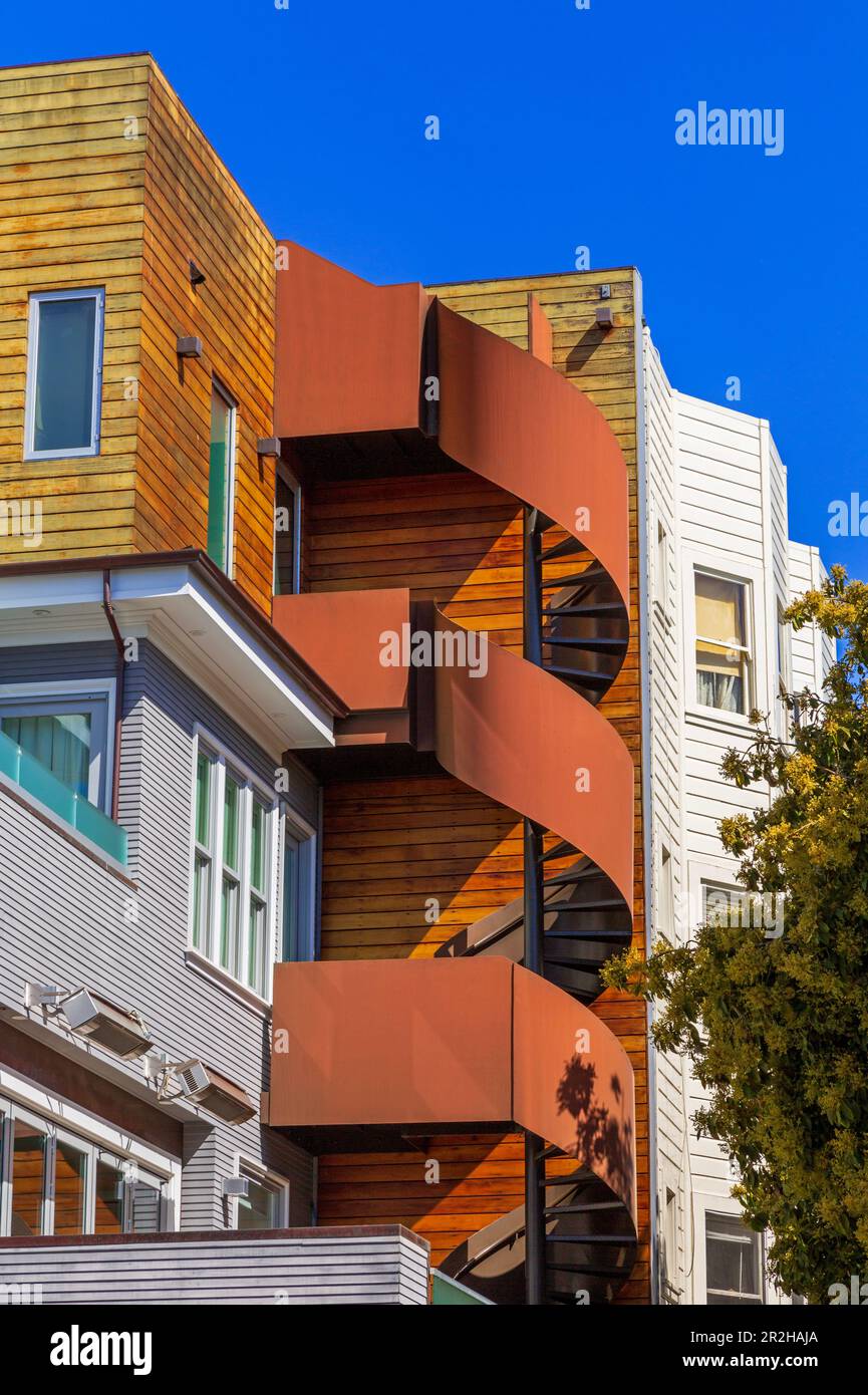 Architecture on 16th Street, Castro District, San Francisco, California ...
