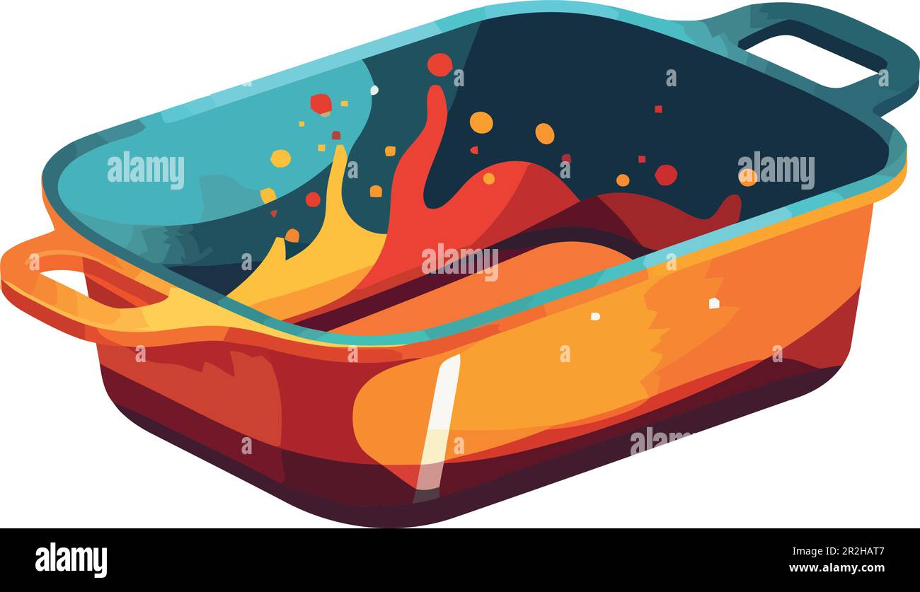 Blue bucket yellow handle Stock Vector Images - Alamy