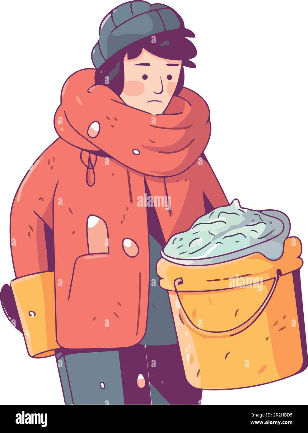 Child in warm yellow Stock Vector Images - Alamy