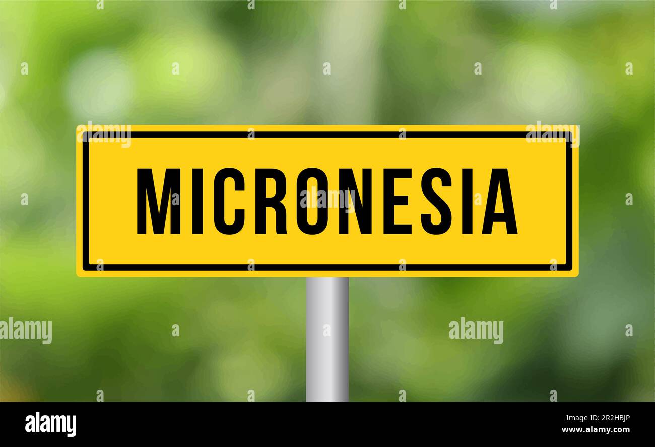 Micronesia road sign hi-res stock photography and images - Alamy