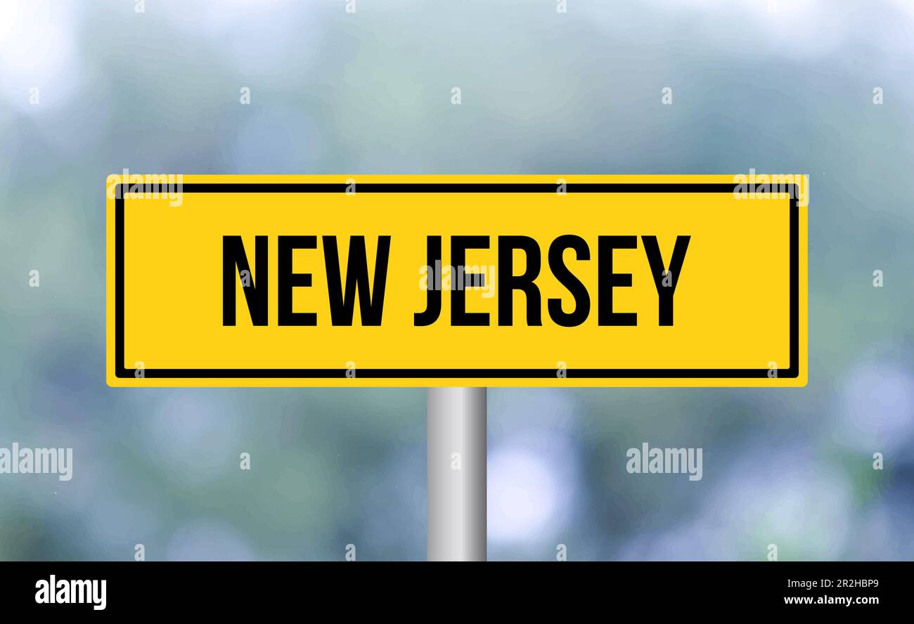 New jersey road sign on blur background Stock Photo - Alamy