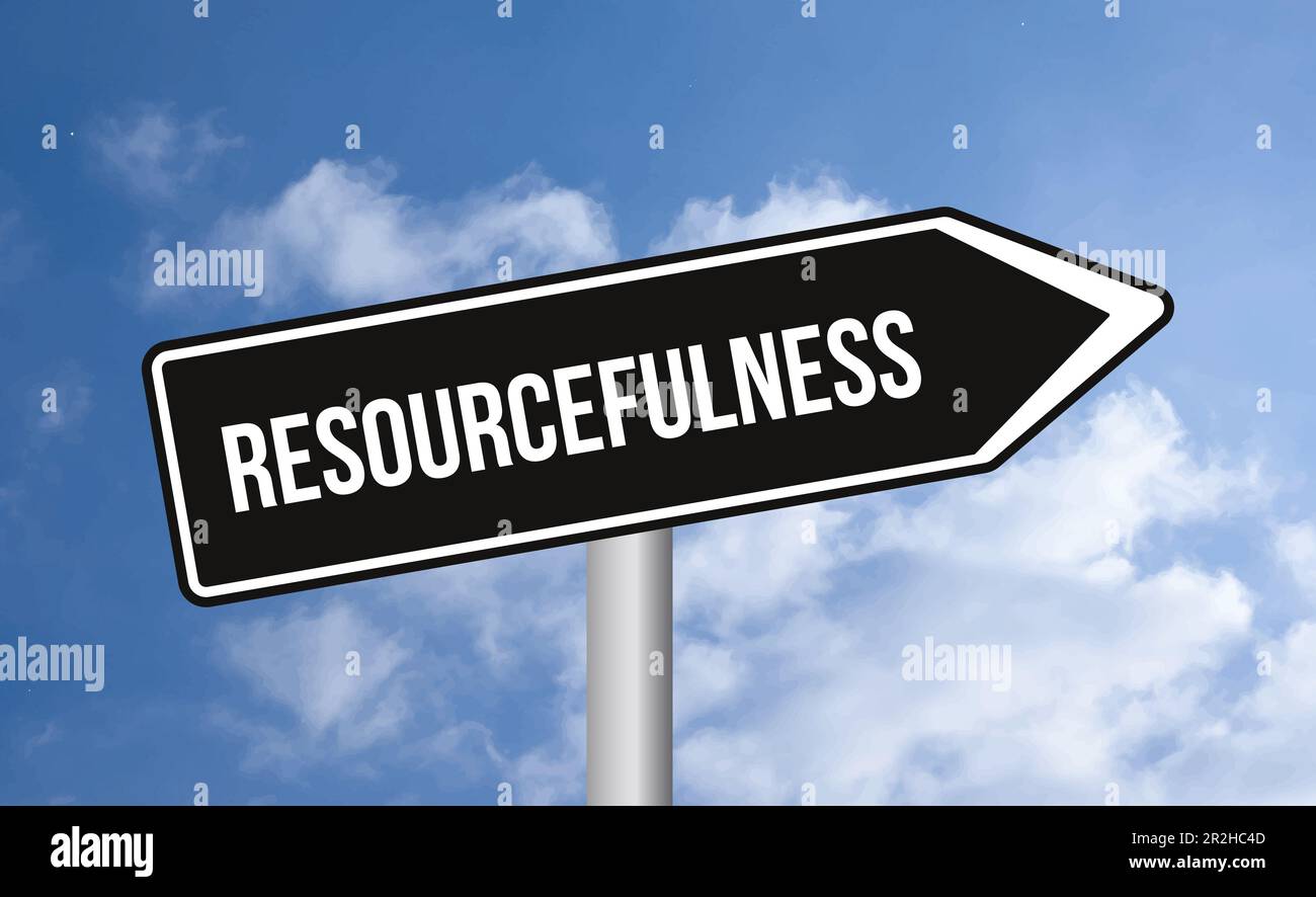 Resourcefulness road sign on blue sky background Stock Photo - Alamy