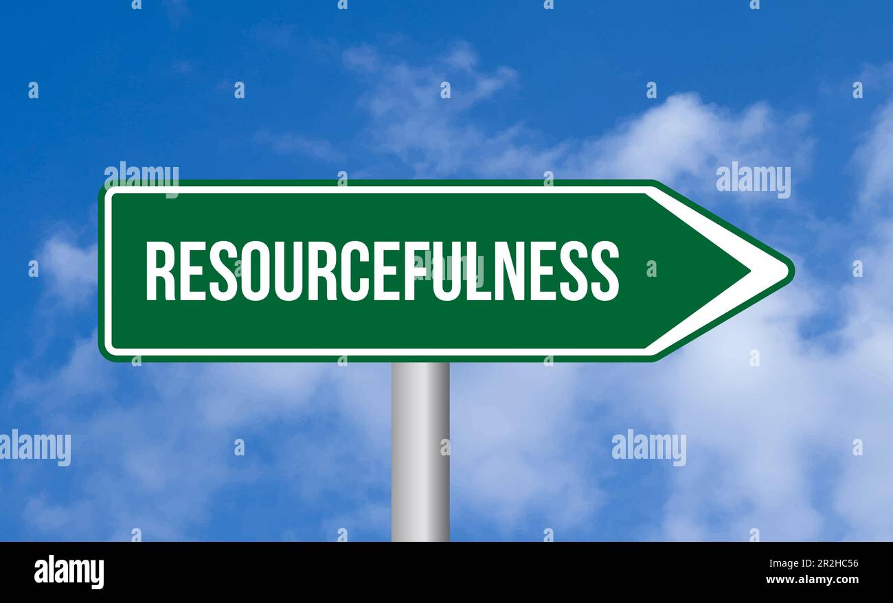 Resourcefulness road sign on blue sky background Stock Photo - Alamy