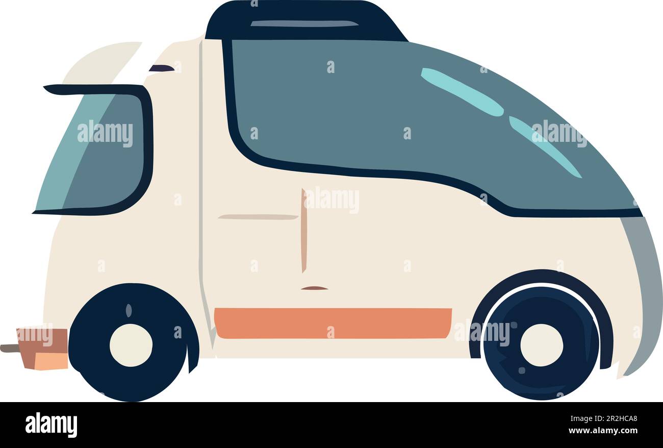 Truck delivers cargo with speed and efficiency isolated Stock Vector ...