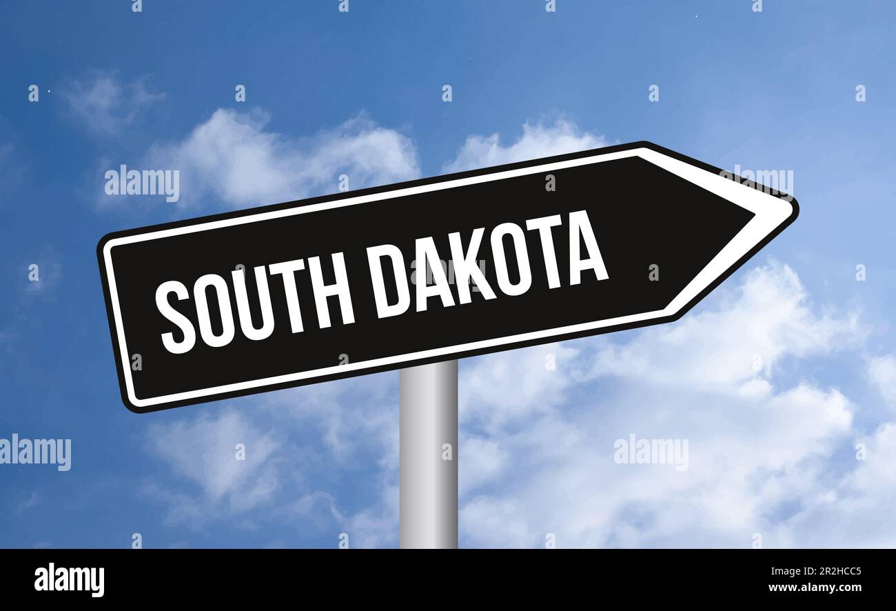 South dakota road sign on cloudy sky background Stock Photo - Alamy