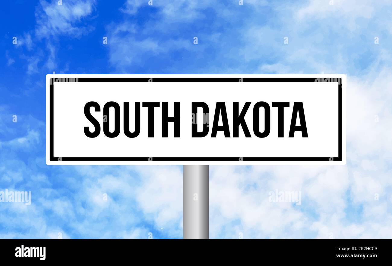 South dakota road sign on cloudy sky background Stock Photo - Alamy