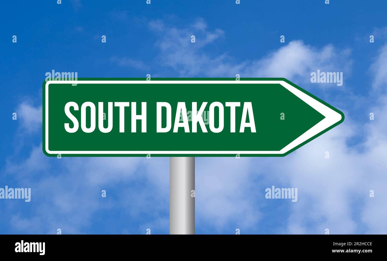 South dakota road sign on cloudy sky background Stock Photo - Alamy