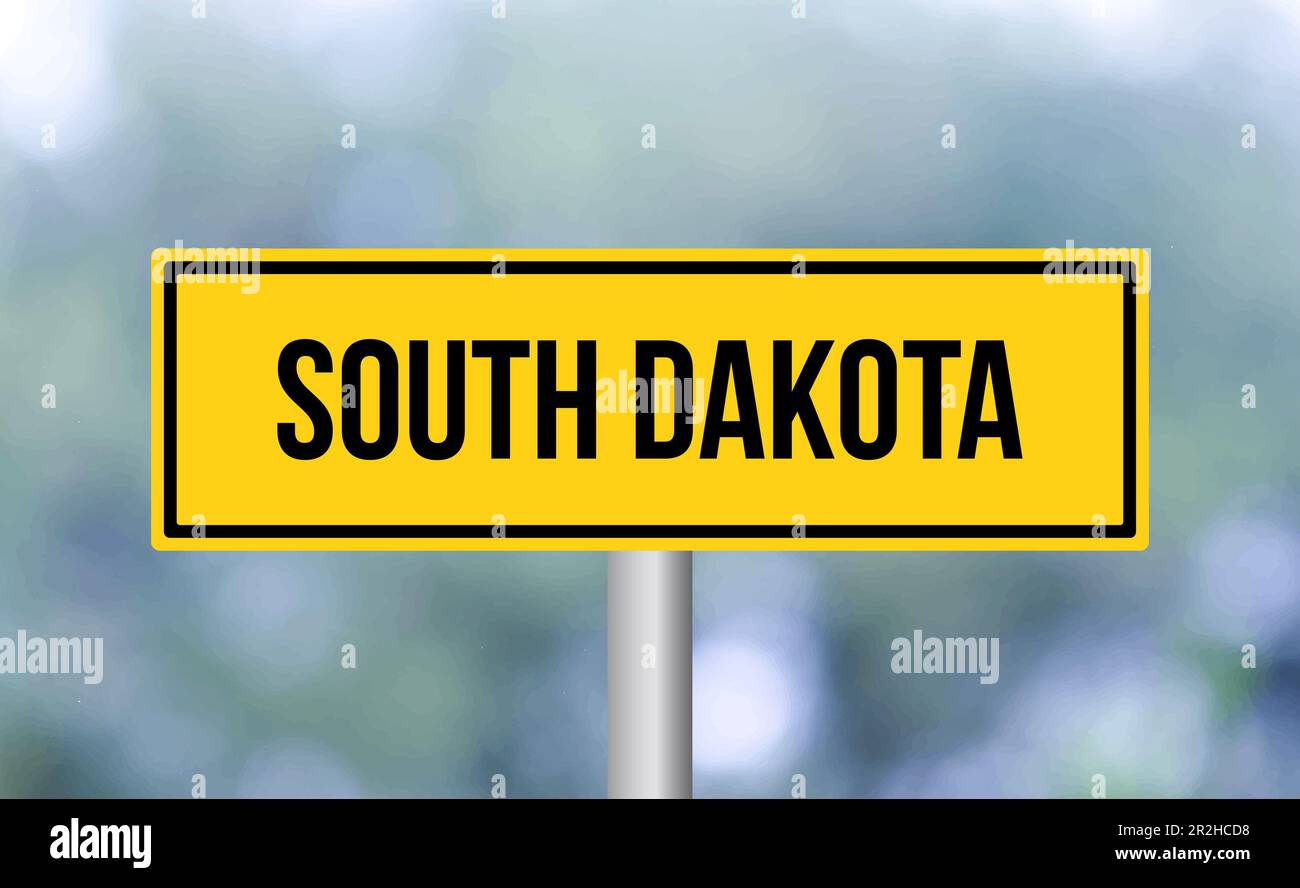 South dakota road sign on blur background Stock Photo - Alamy