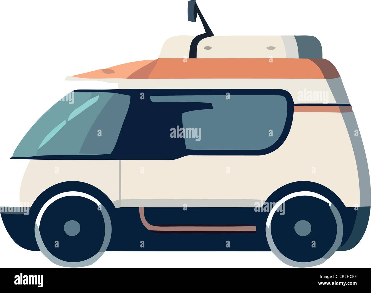 Modern van delivers adventure to tourists camping isolated Stock Vector ...
