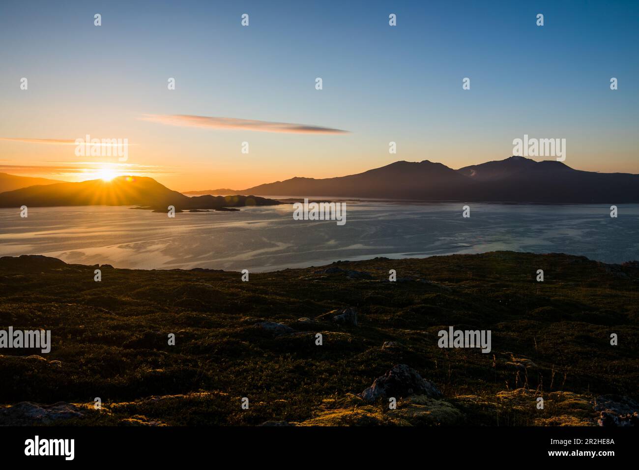 Sunset in norway on a fjord hi-res stock photography and images - Alamy