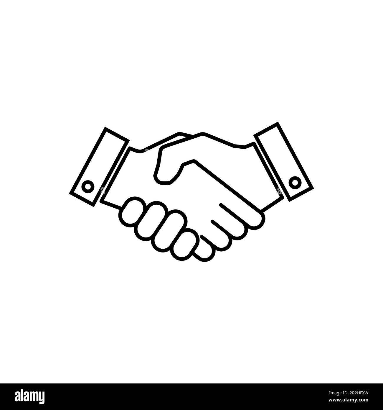 Handshake icon vector. business handshake. contact agreement Stock ...