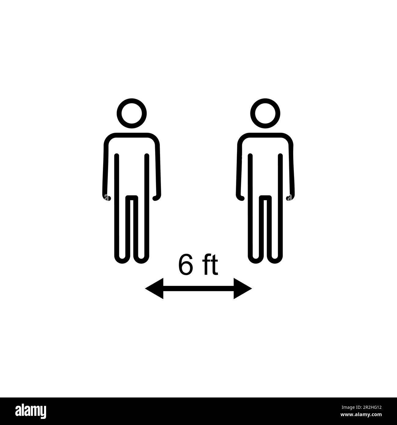 Social distance icon vector. social distancing icon. self quarantine ...