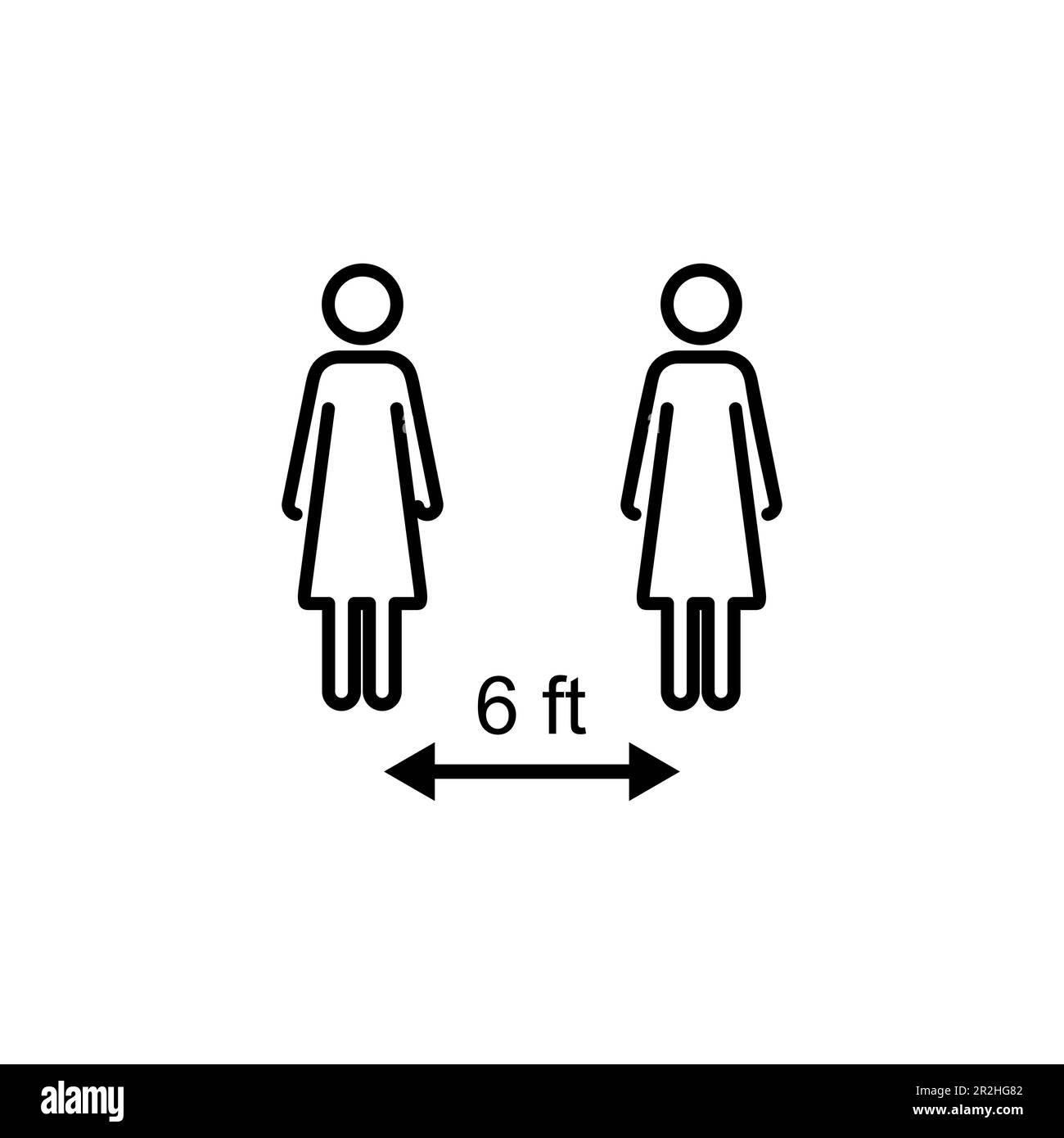 Social distancing icon. social distance icon. self quarantine sign ...