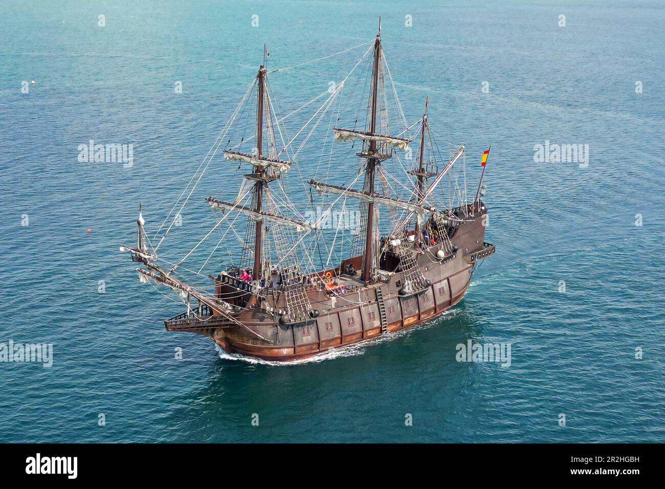 The replica 17th century Spanish galleon the El Galeon (or Galeon ...