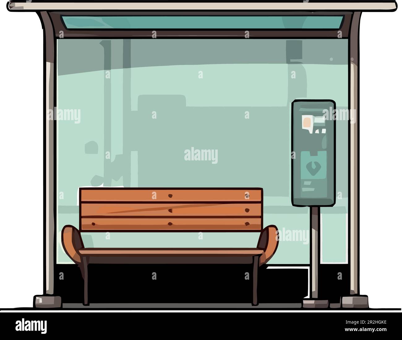 Modern transportation design flat cartoon bench seat isolated Stock ...