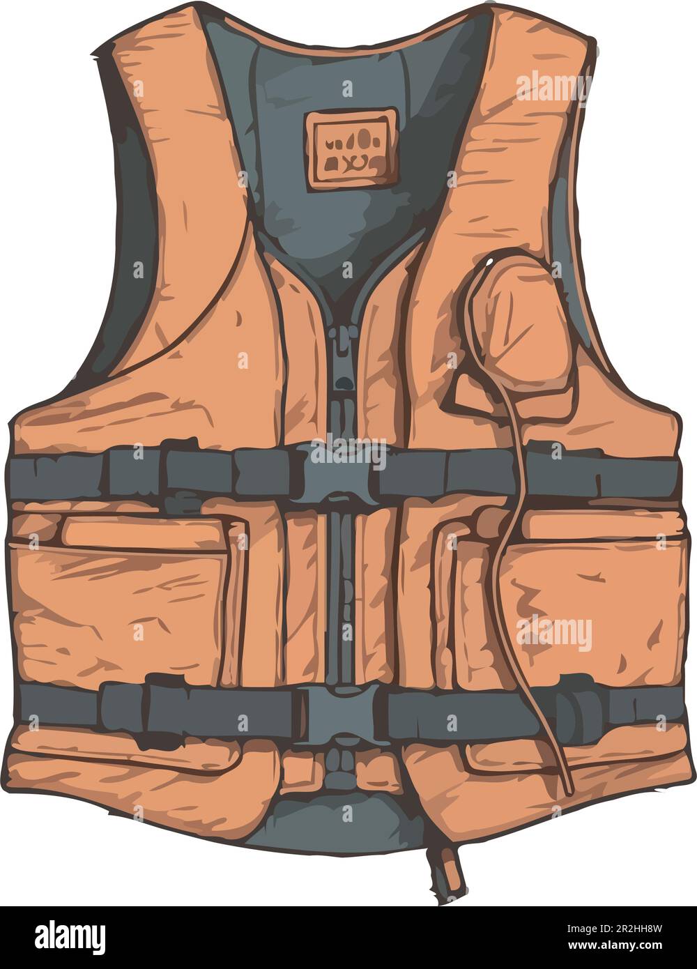 Life jacket, rope, and buoy for safety isolated Stock Vector Image ...