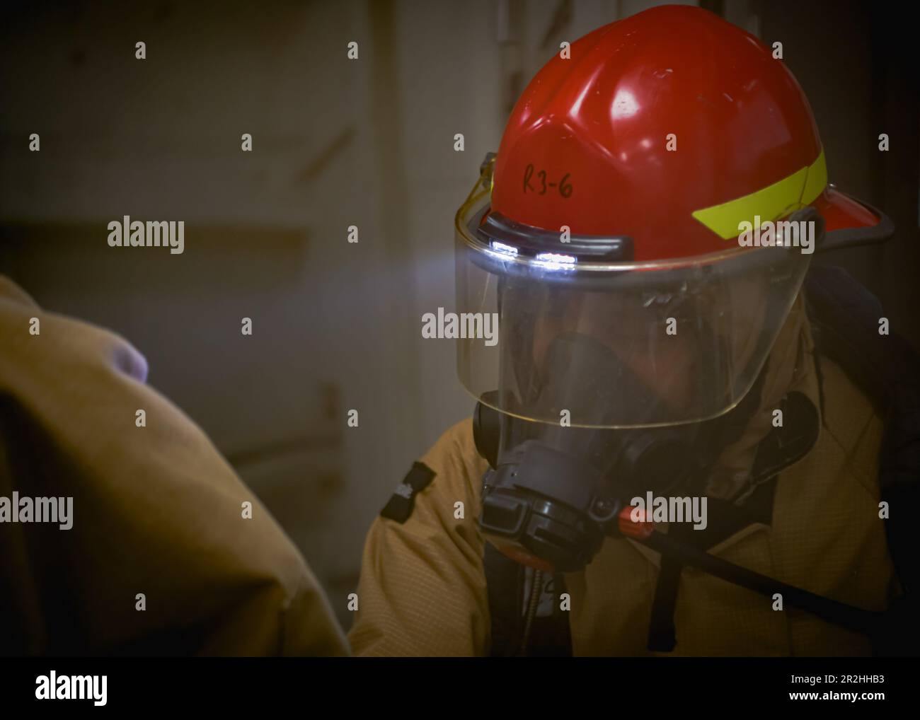Damage Controlman 3rd Class Tristan Rice (left) and Gas-Turbine System ...