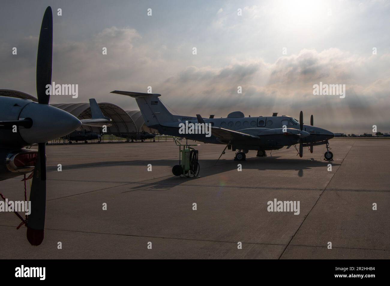 Multiple 137th Special Operations Wing MC-12W aircraft await preflight ...