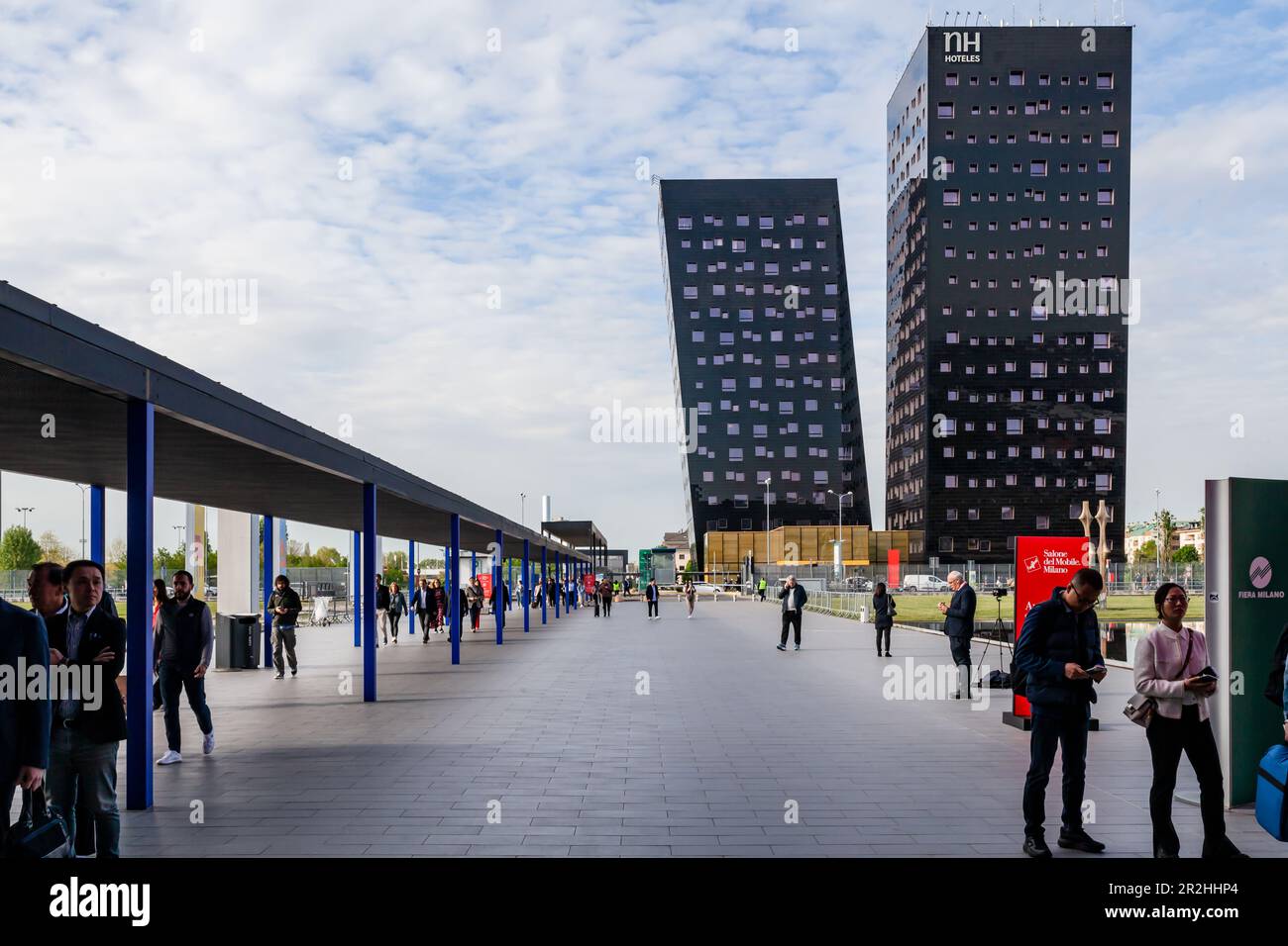 MILAN, ITALY - APRIL 18, 2023: 61st Salone del Mobile during the design ...