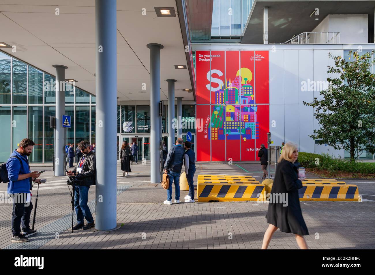 MILAN, ITALY - APRIL 18, 2023: 61st Salone del Mobile during the design ...