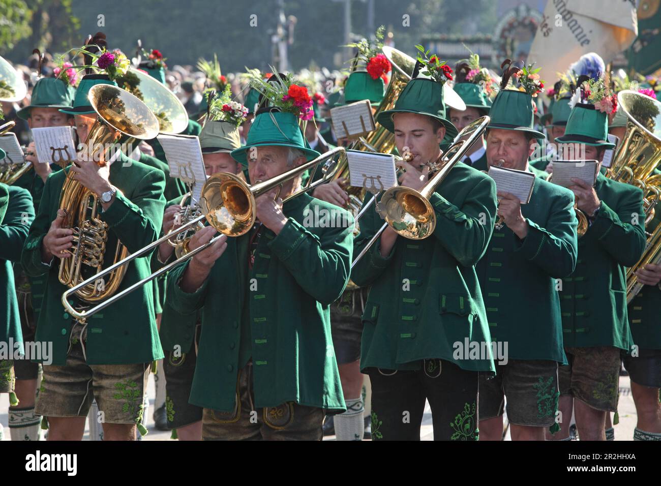 Lenggrieser Bergschützen, costume parade on the first Sunday of the ...