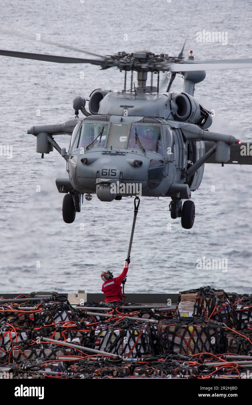 An MH-60S Knighthawk attached to the "Tridents" of Helicopter Sea ...