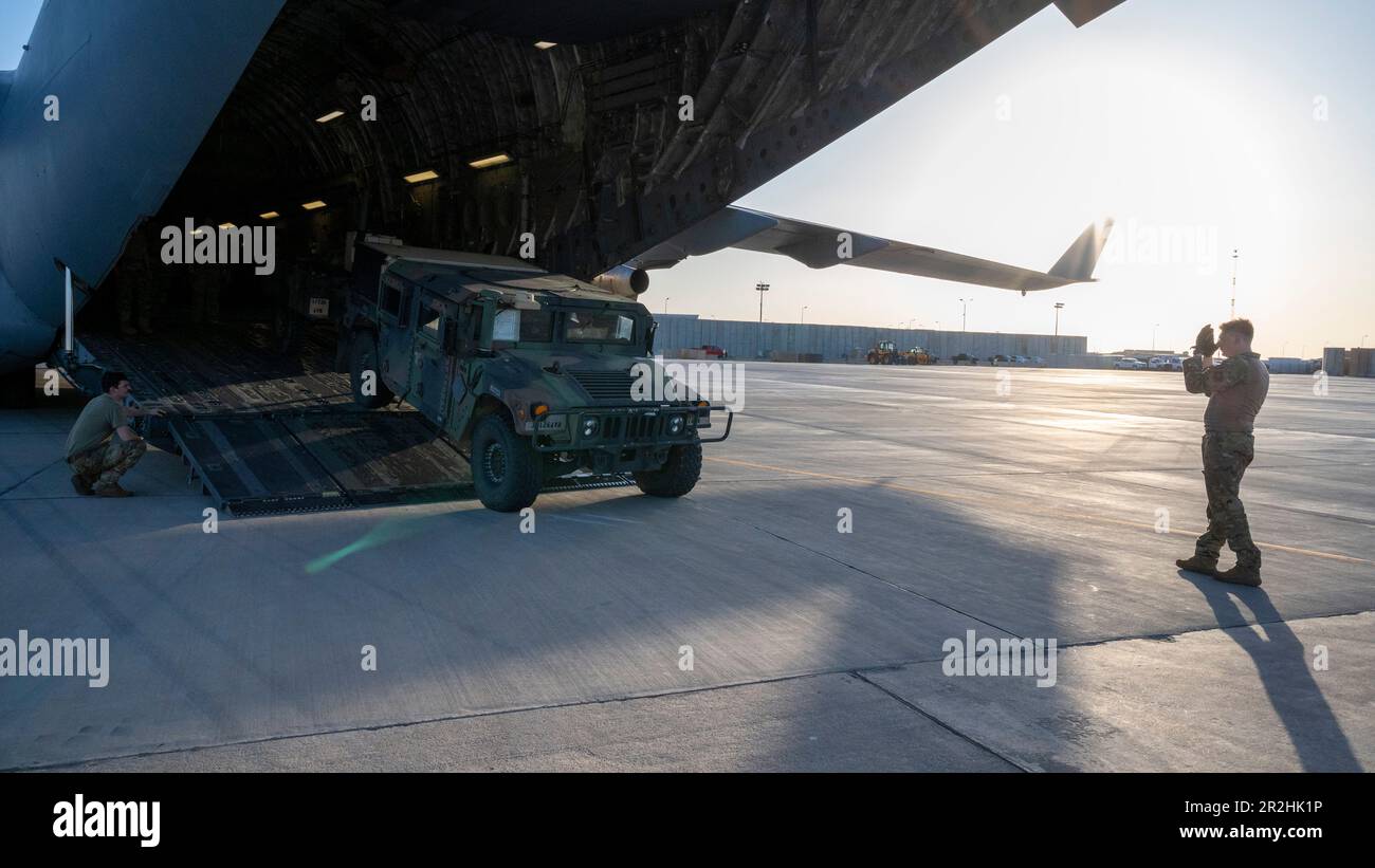 U.S. Air Force Airmen from 443 Air Expeditionary Squadron jackal ops ...