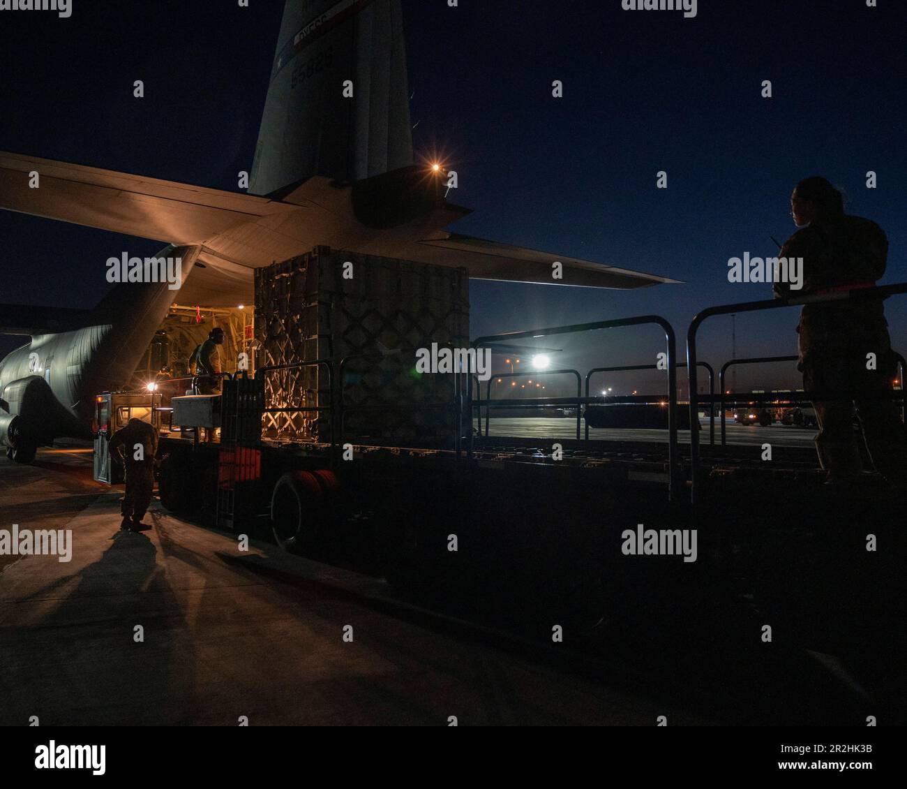 U.S. Air Force Airmen from the 443rd Air Expeditionary Squadron jackal ...