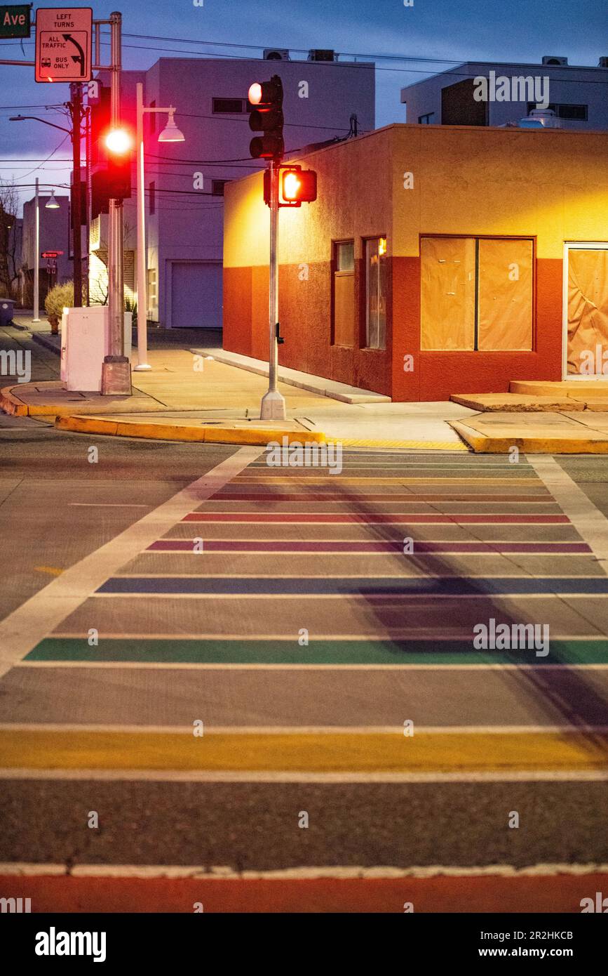 Coloured pedestrian crossing hi-res stock photography and images - Alamy