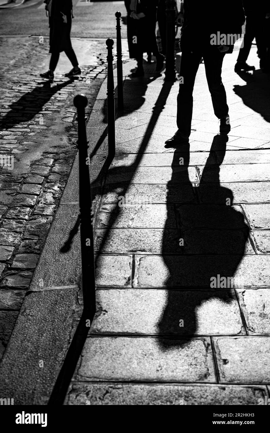 Pedestrian and tourists Black and White Stock Photos & Images - Alamy