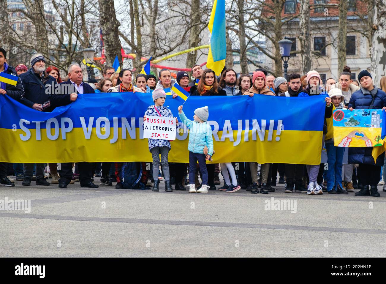 Rally in support of Ukraine. Day of support for Ukraine against Russia ...