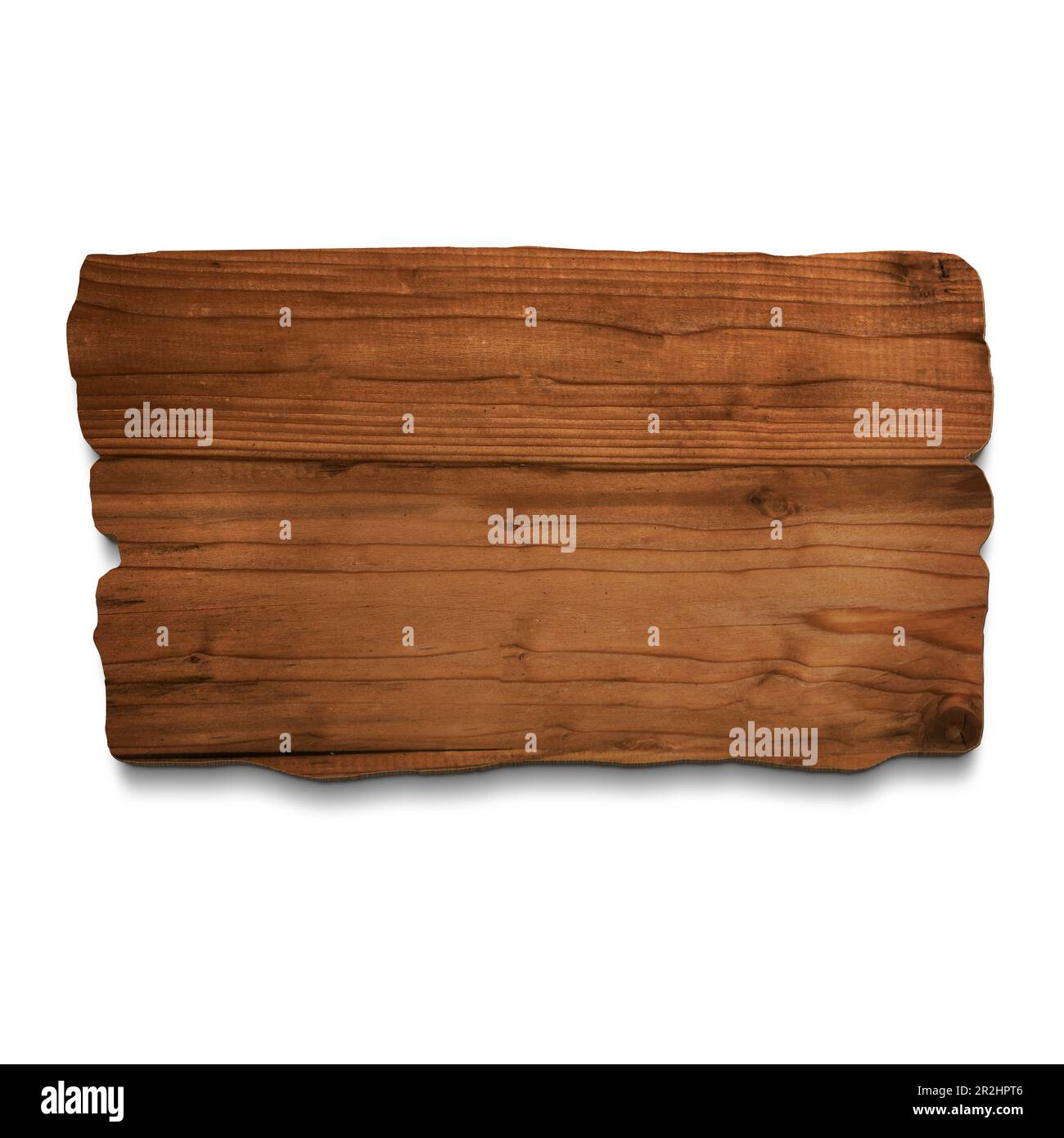 Empty wooden board isolated on white. Mockup for design Stock Photo - Alamy