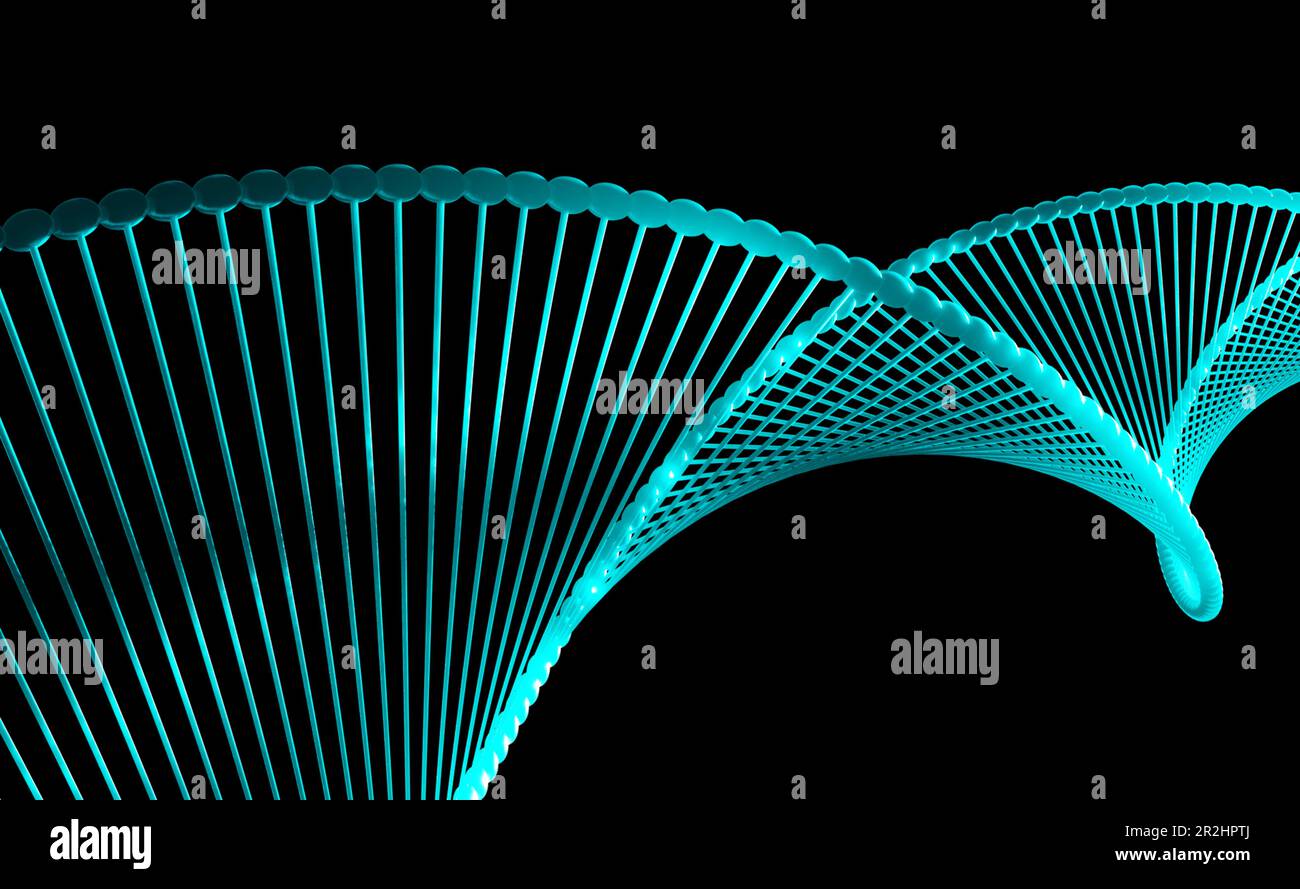 Structure of DNA on dark background. Illustration Stock Photo - Alamy