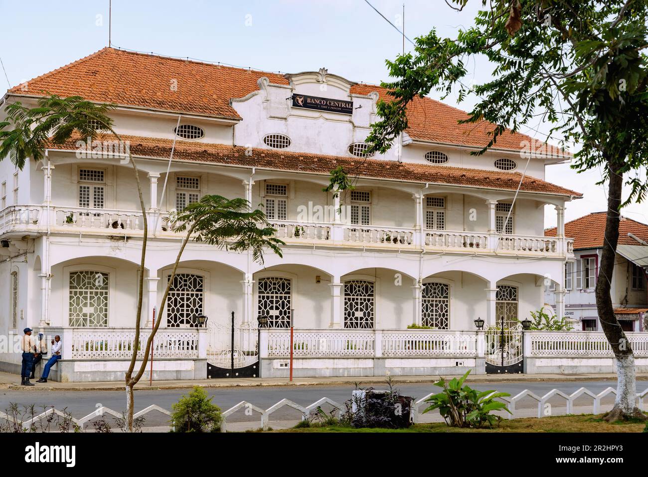 former colonial buildings on Rua Angola at Praça da Independencia in ...