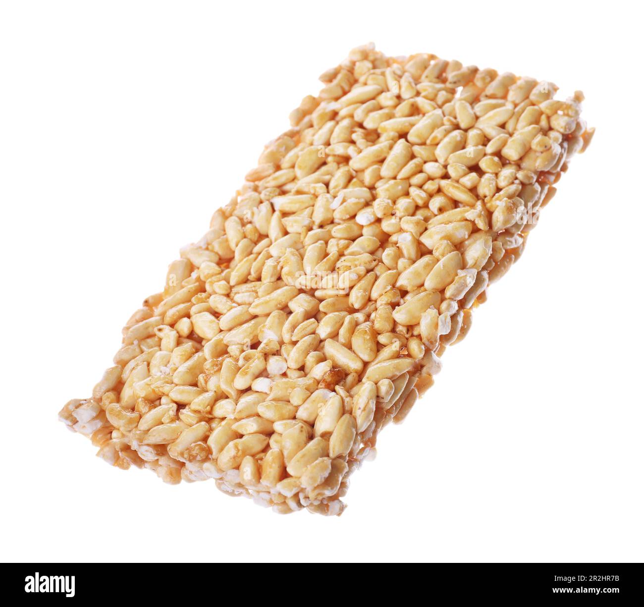 Puffed rice bar (kozinaki) on white background Stock Photo - Alamy
