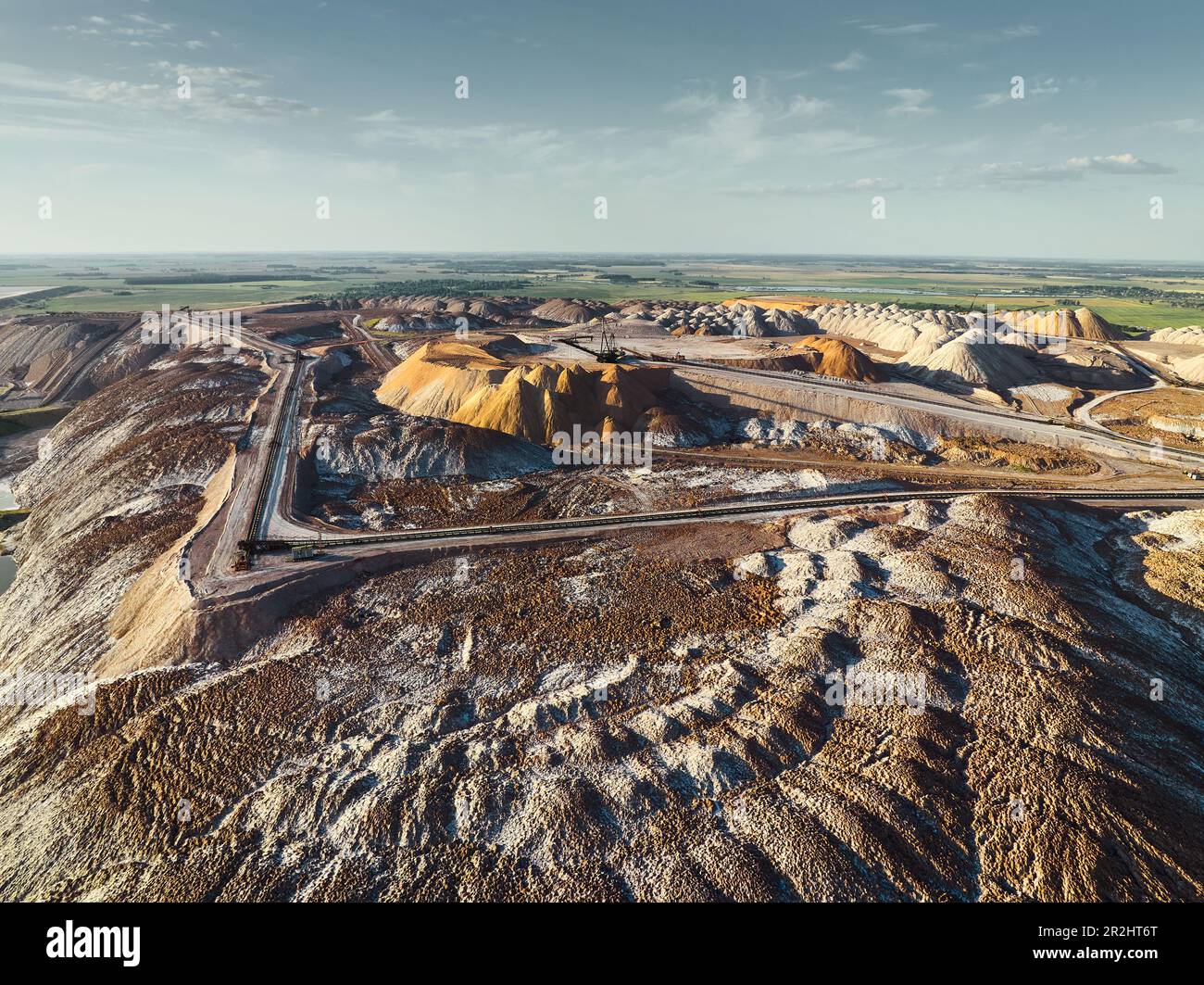 Huge dump and storage of potassium salt located among water Stock Photo ...