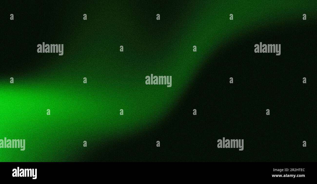 Dark green color gradient grainy background, illuminated spot on black ...