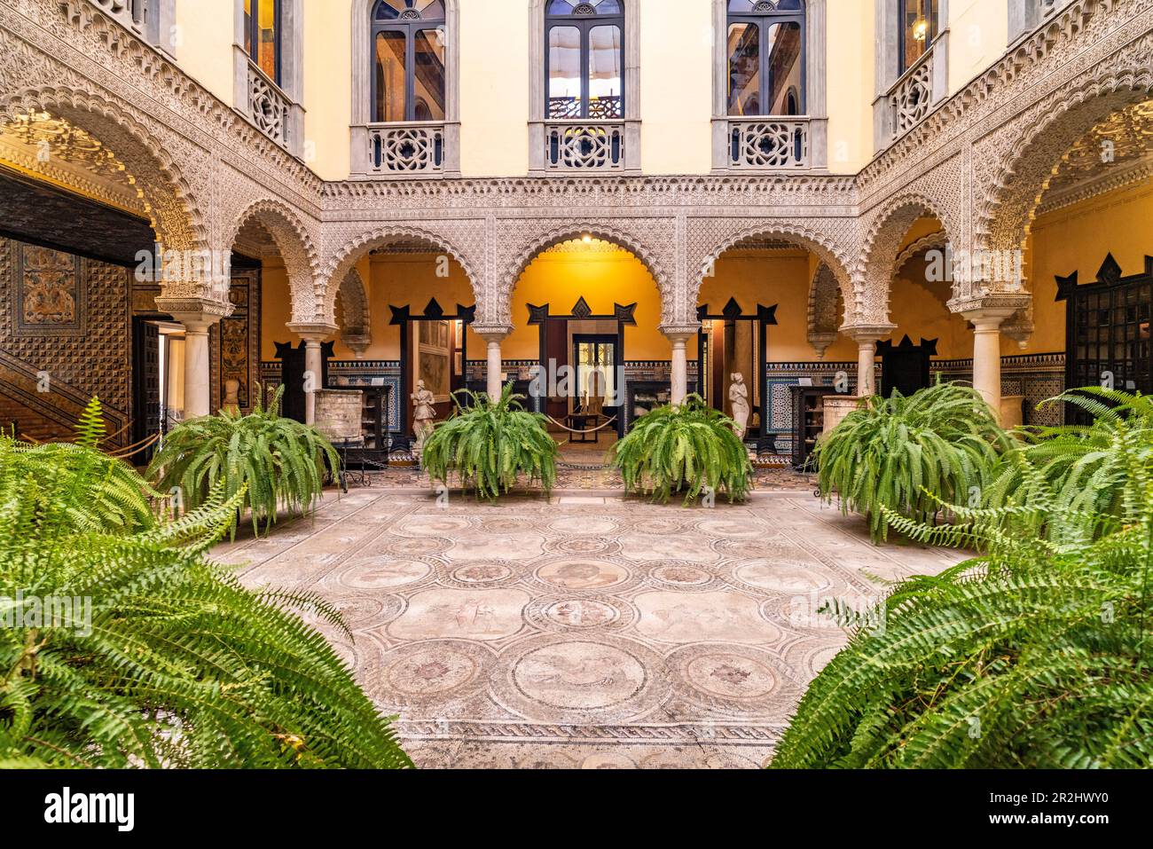 Courtyard of the Palace and Museum Palacio de la Condesa de Lebrija in ...