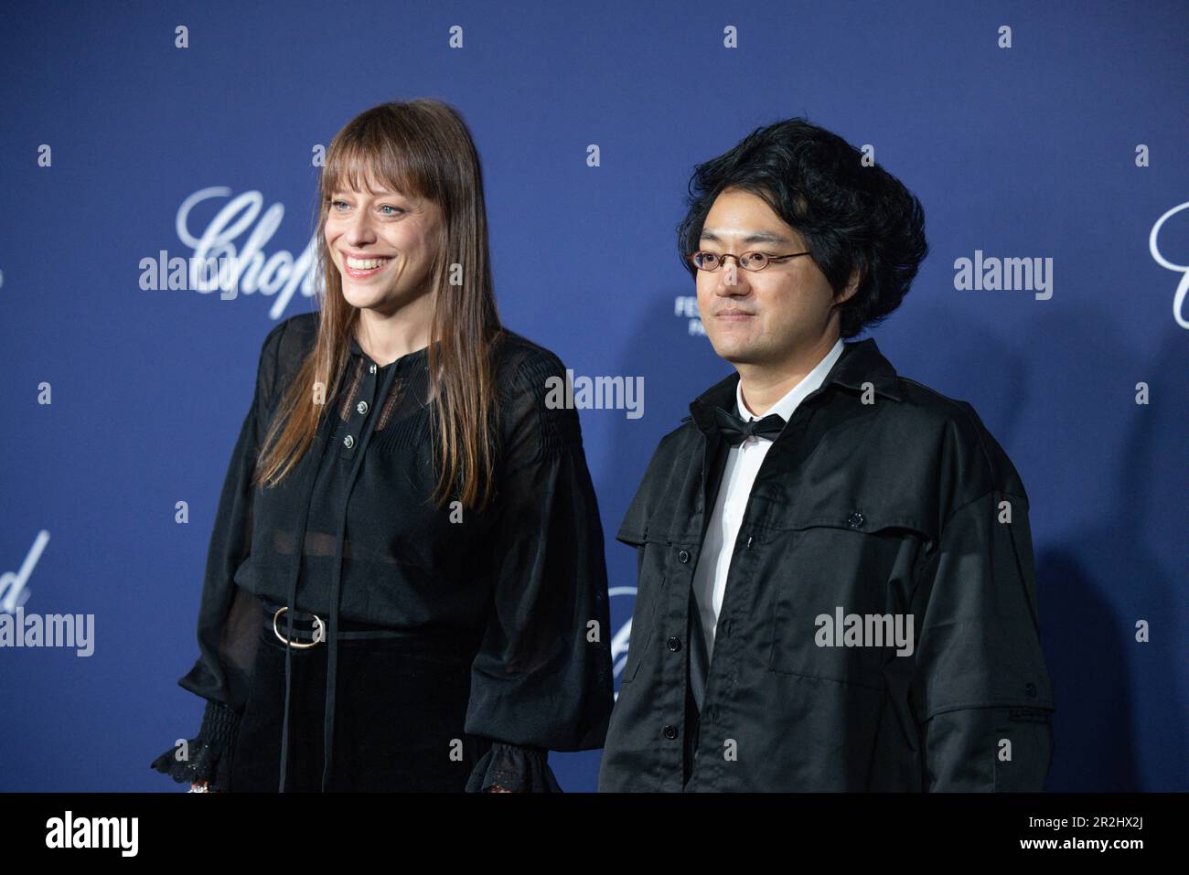Cannes, France. 19th May, 2023. Alice Winocour and Davy Chou attending ...