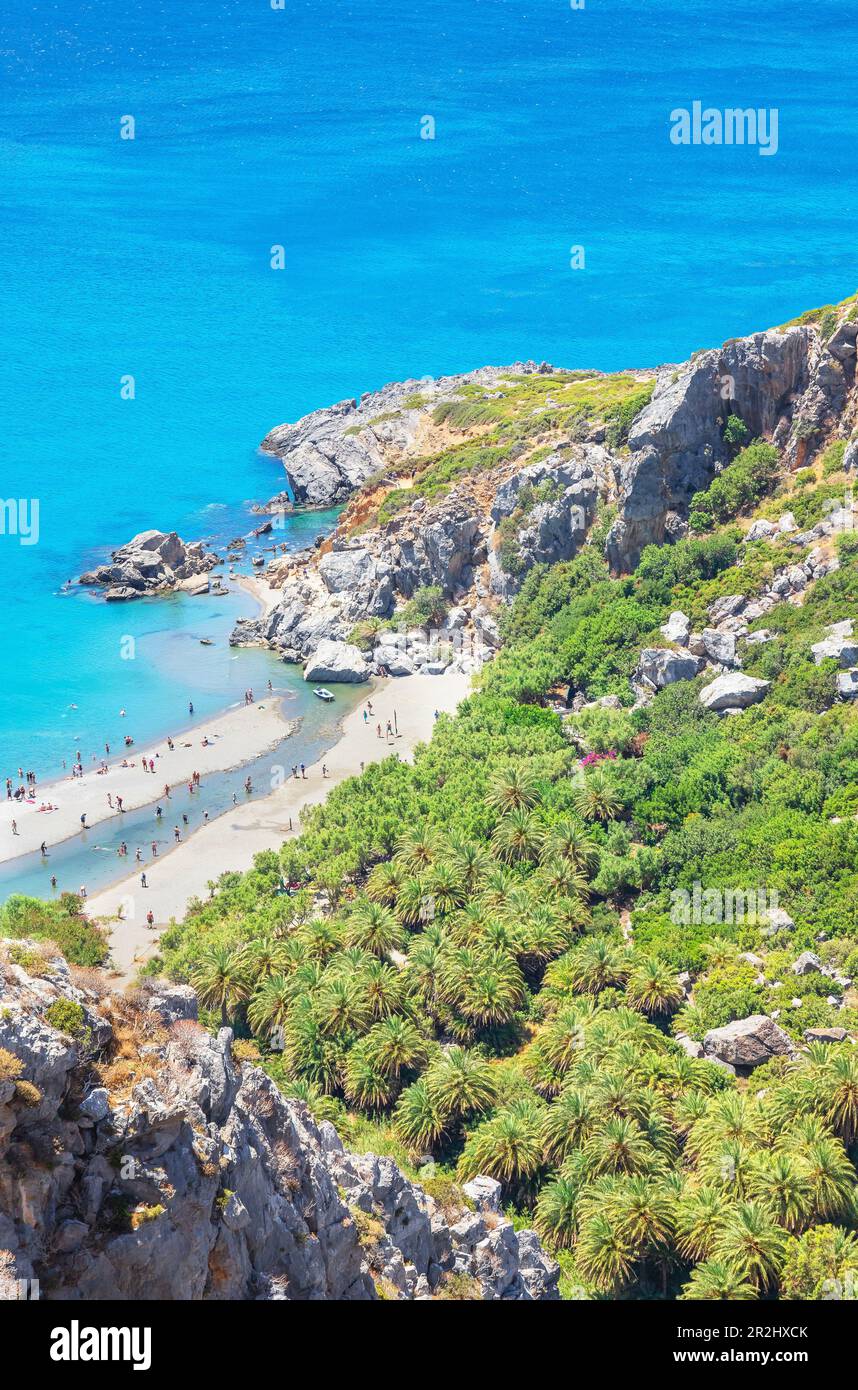 Preveli Beach, Rethymno, Crete, Greek Islands, Greece Stock Photo - Alamy