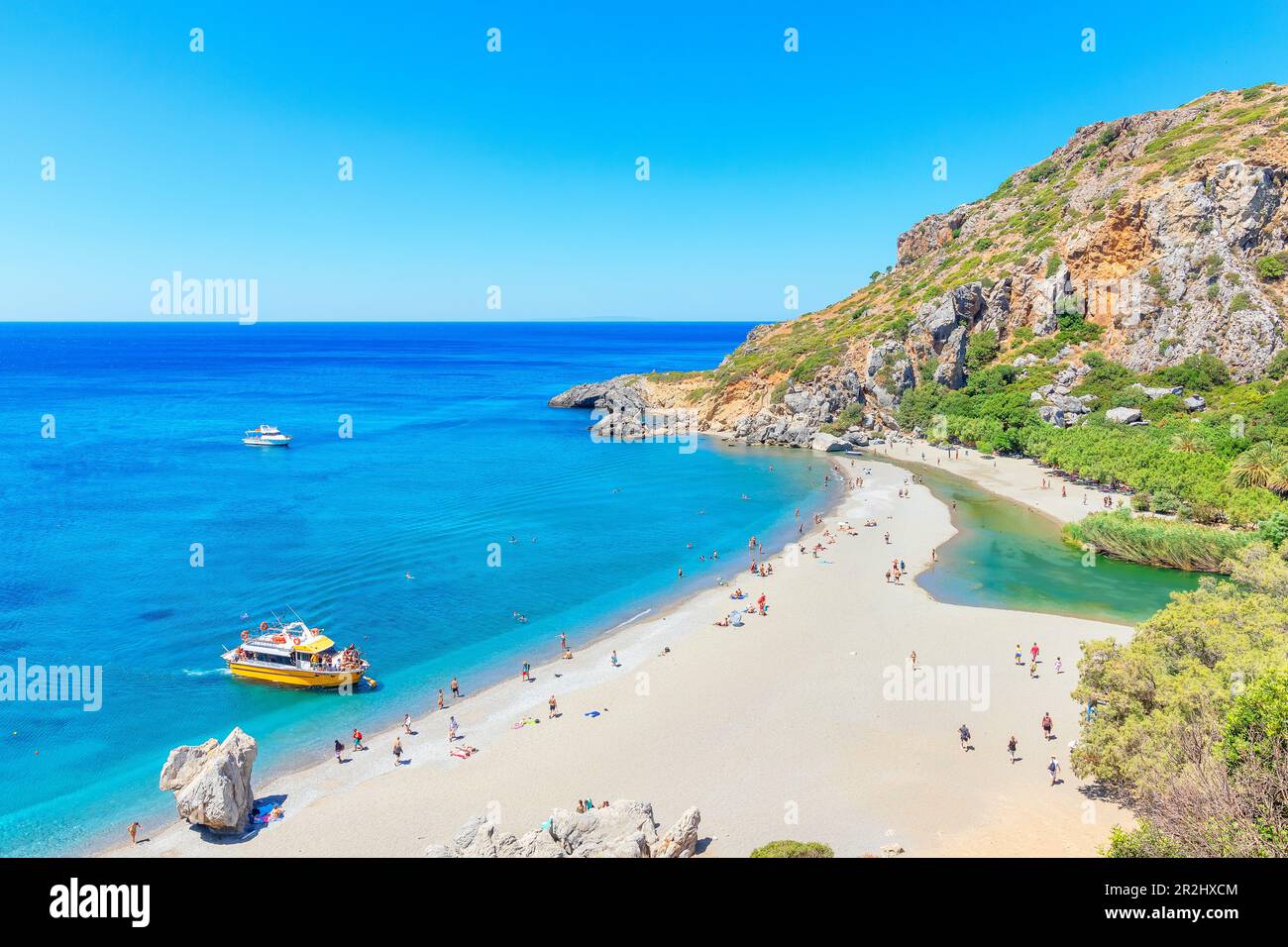 Preveli Beach, Rethymno, Crete, Greek Islands, Greece Stock Photo - Alamy