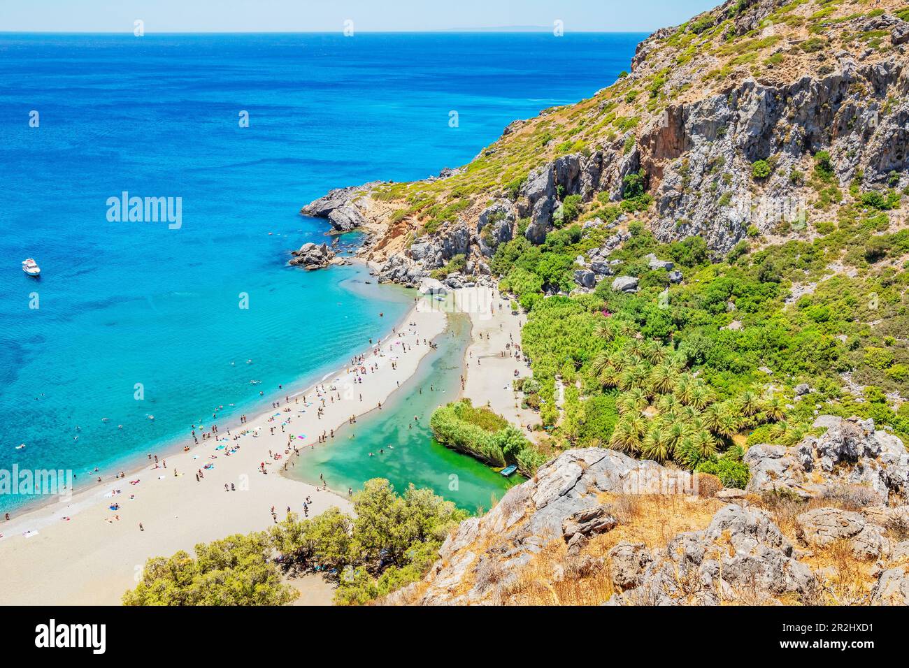 Preveli Beach, Rethymno, Crete, Greek Islands, Greece Stock Photo - Alamy