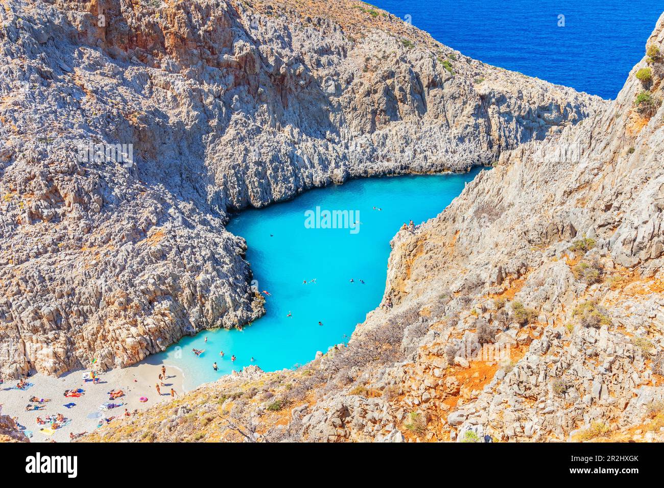 Seitan limania beach, Chania, Crete, Greek Islands, Greece Stock Photo ...