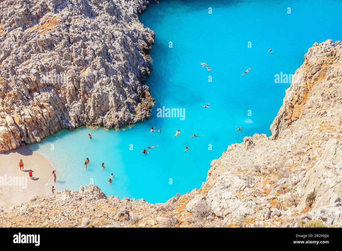 Seitan limania beach, Chania, Crete, Greek Islands, Greece Stock Photo ...