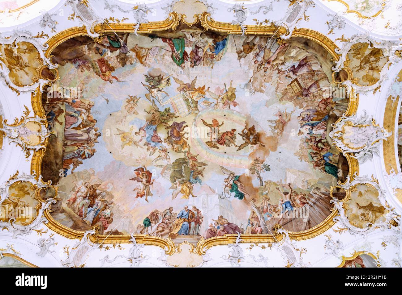 Ceiling frescoes in the pilgrimage church of Our Lady of Sorrows and St ...